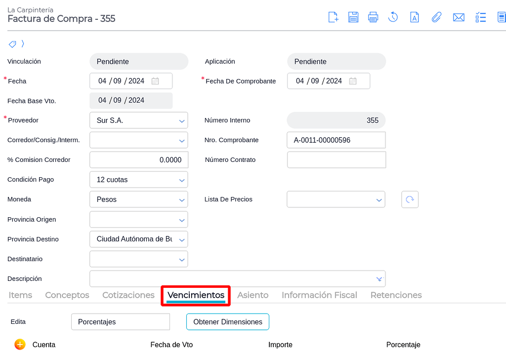 Condición de pago en cuotas - ¿Cómo modificar el importe de cada cuota ...